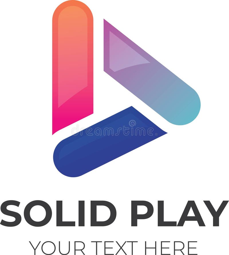 Abstract Play Icon Logo Design Template Stock Vector - Illustration of ...