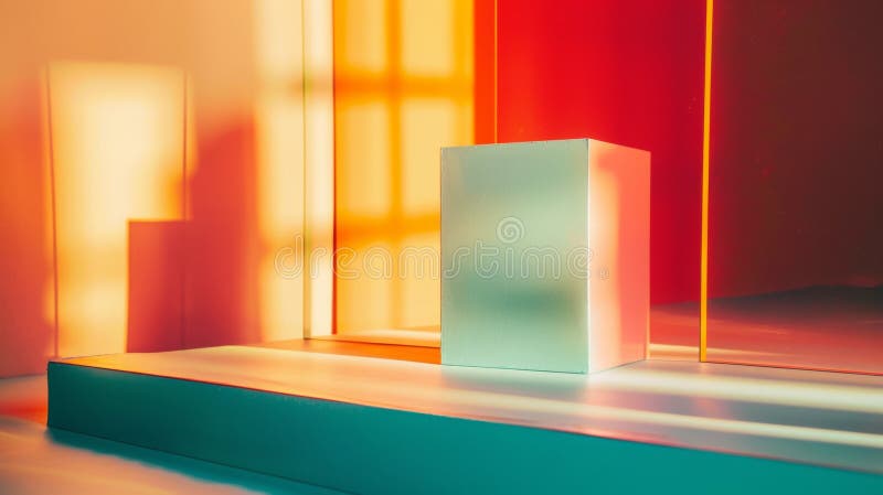 Abstract Play of Light and Shadows on Colorful Blocks Stock Photo ...