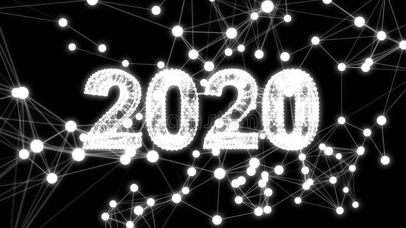 Abstract Plexus Animation Background with Text 2020 Stock Video - Video ...