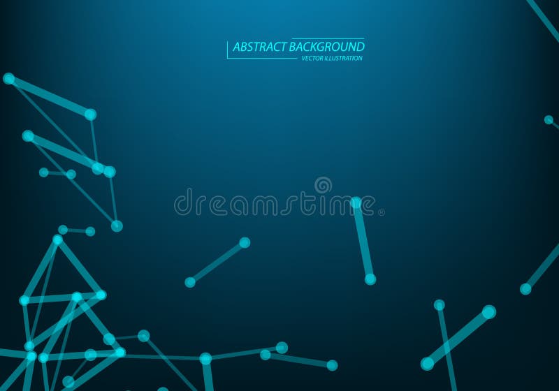 Abstract Plexus Background with Connected Lines and Dots. Plexus Geometric Effect Big Data with ...