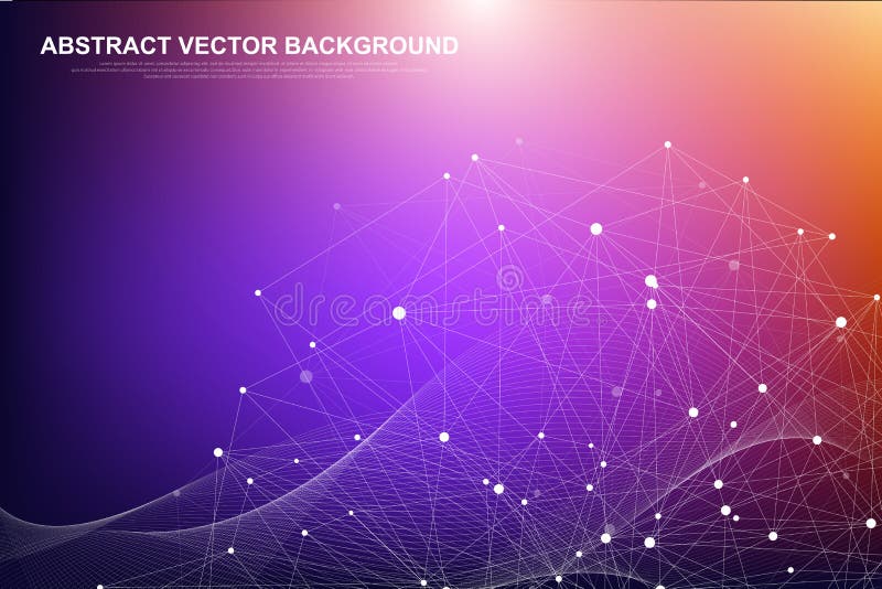 Abstract Plexus Background With Connected Lines And Dots Plexus