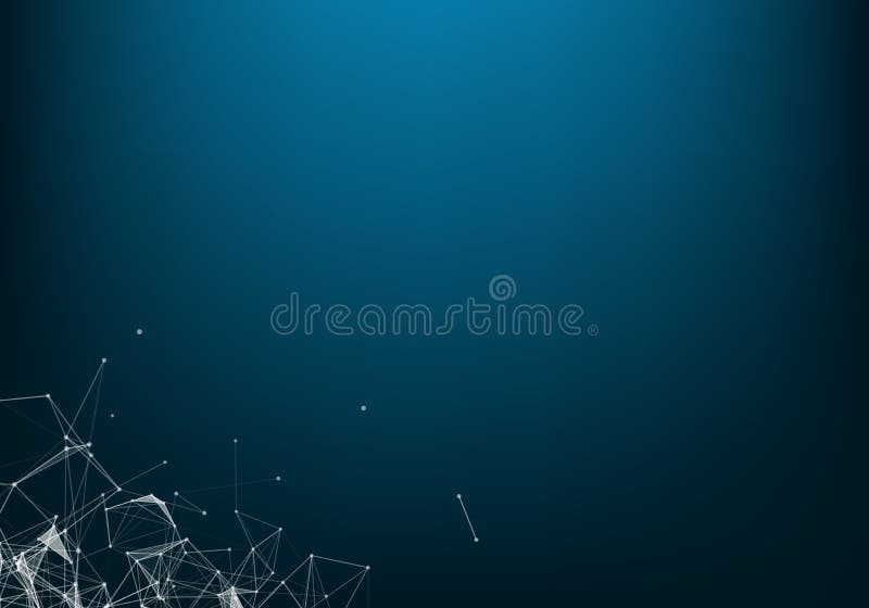 Abstract Plexus Background With Connected Lines And Dots Wave Flow Plexus Geometric Effect Big