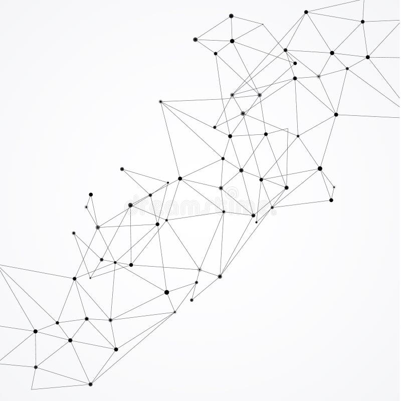Abstract Plexus Big Data Background With Dots Connecting Network Of