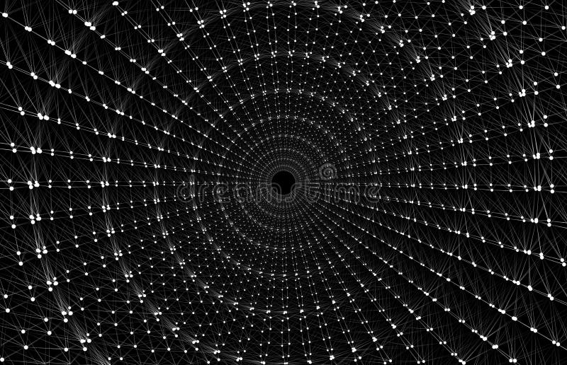 Abstract Plexus Concentric Background Vector Illustration Stock Vector ...