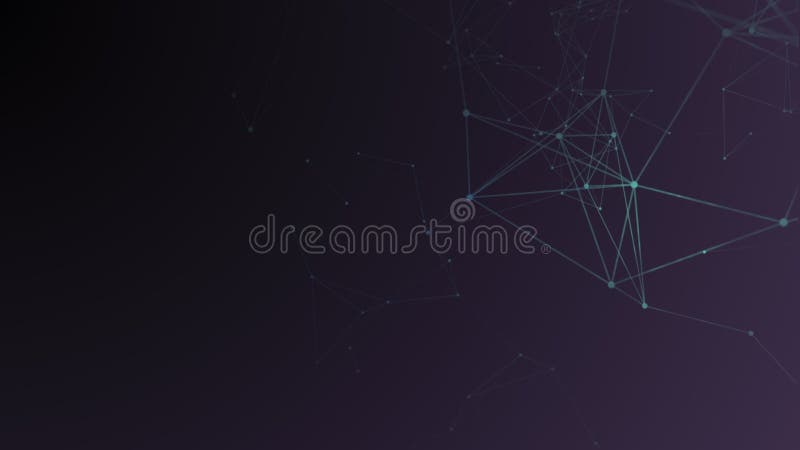 Abstract Plexus Digital Connection Moving Dots And Lines Stock Footage