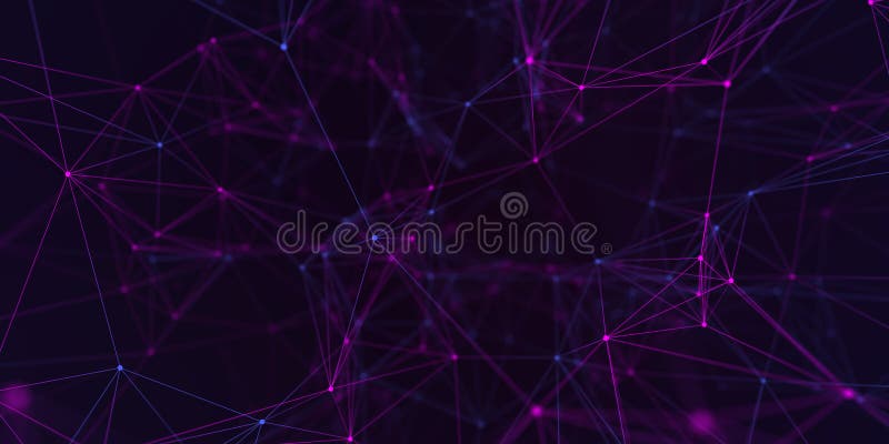 Abstract Plexus Geometrical Background with Lines and Dots Stock ...