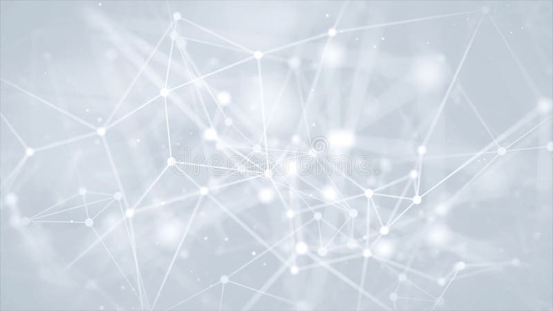 Abstract Plexus Loop Background With Connected Lines And Dots Wave Flow Stock Footage Video