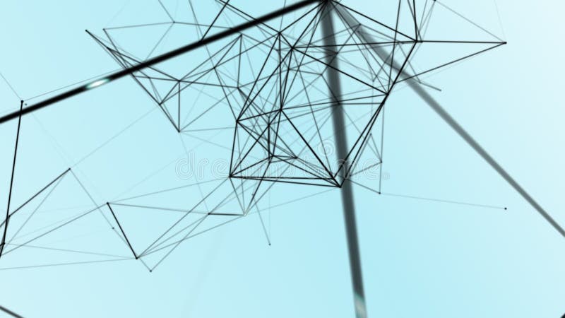 Abstract Plexus Seamless Loop Background With Connected Dots And Lines