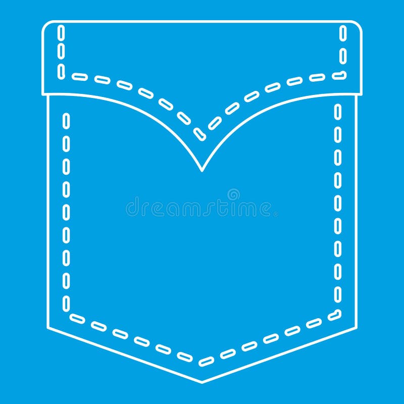 Abstract Pocket Icon, Outline Style Stock Vector - Illustration of ...