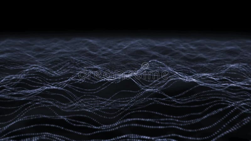 Abstract Line Waves on a Black Background Loop Stock Footage - Video of ...