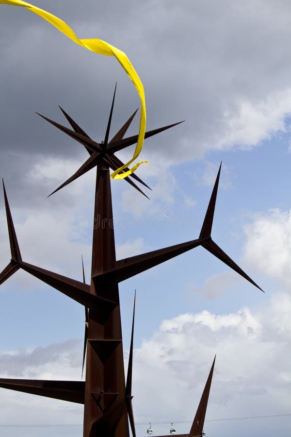 Abstract Pointy Iron Structure Monument Stock Image - Image of rust ...