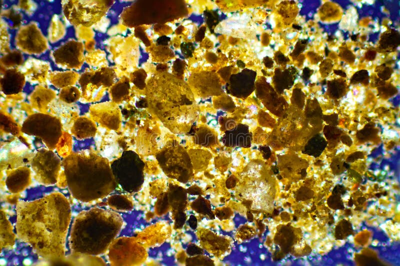 Abstract Polarizing Micrograph of Sand Grains from Hooiberg Mountain ...