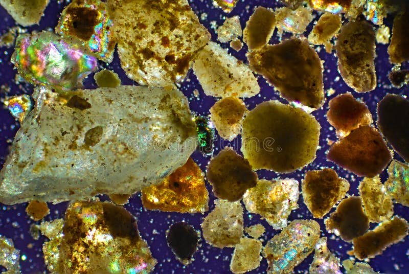 Abstract Polarizing Micrograph of Sand Grains from Hooiberg Mountain ...