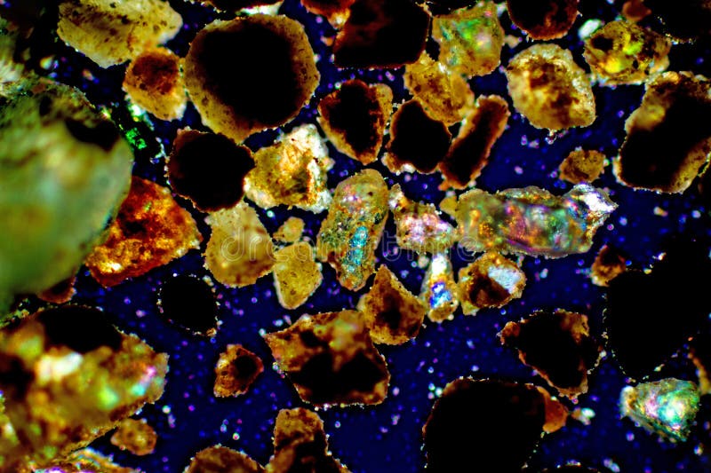 Abstract Polarizing Micrograph of Sand Grains from Hooiberg Mountain ...