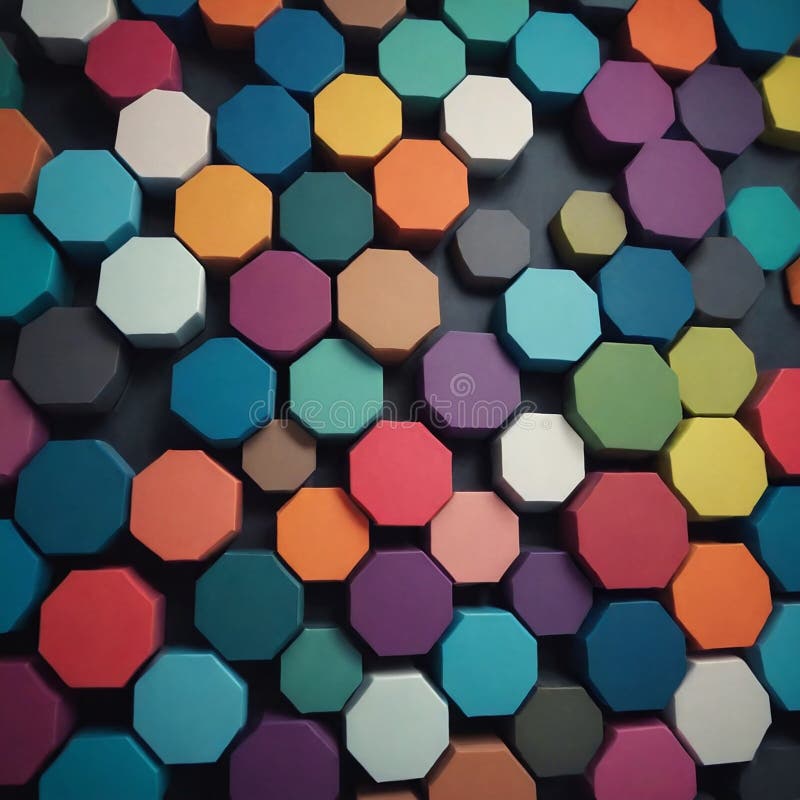 Abstract Poligonal Background. 3d Render Illustration. Geometric ...