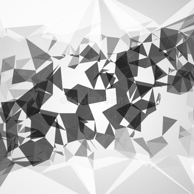 Abstract Low Poly Techno Design Background Stock Vector - Illustration ...