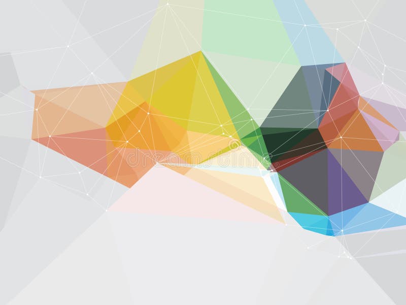 Abstract Low Poly Techno Design Background Stock Vector - Illustration ...