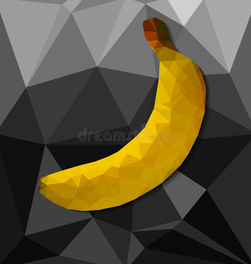 Abstract Polygon Background with Banana Stock Vector - Illustration of ...