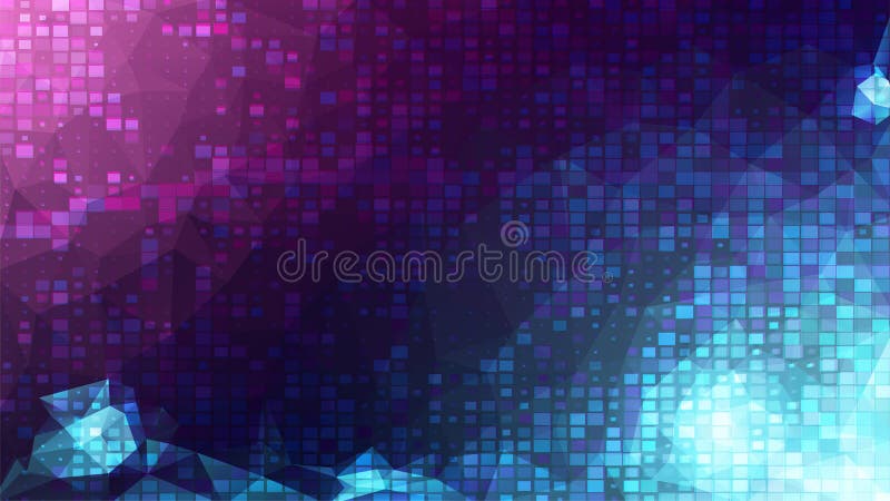 Abstract Polygon Background. Square Pattern on Triangular Backdrop ...