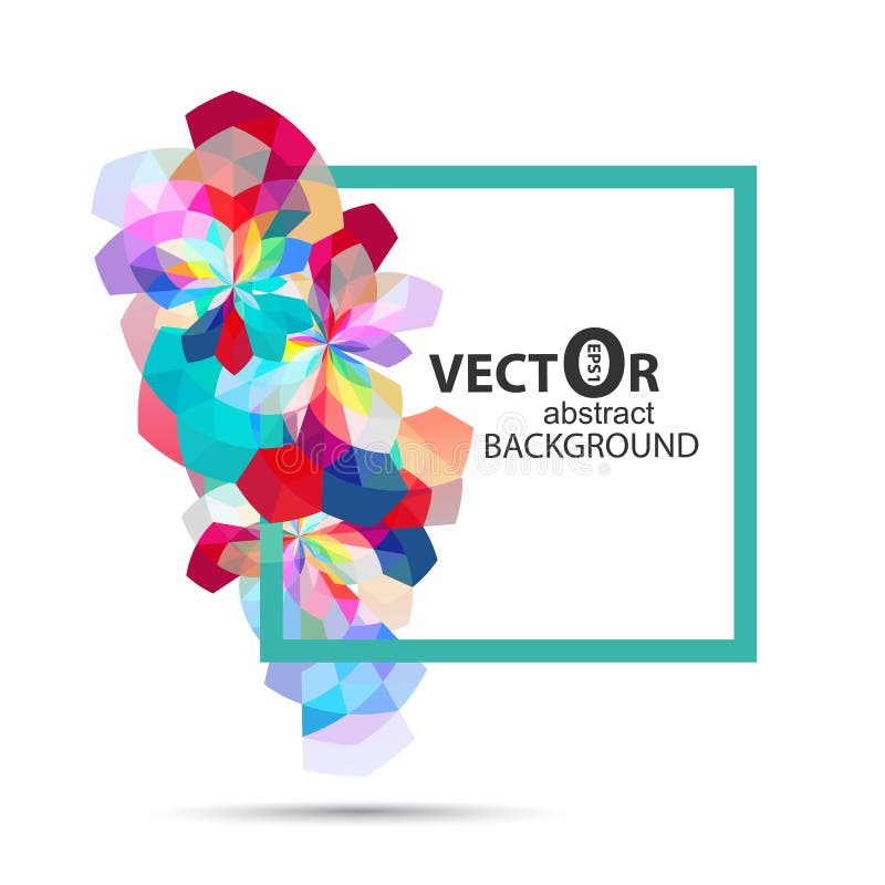Abstract Polygon Flower Colorfull Design Background Vector Stock Vector - Illustration of banner ...