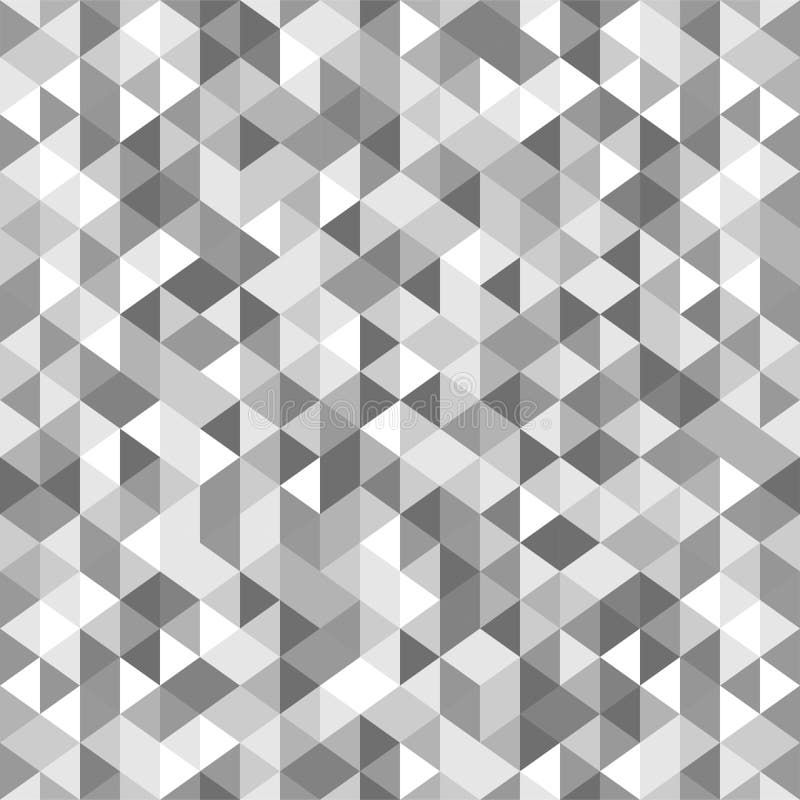 Abstract Polygon Grey and White Graphic Triangle Seamless Pattern ...