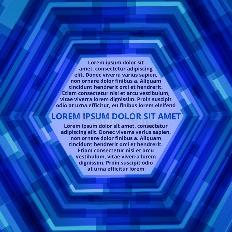 Abstract Polygon Text Layout of Blue Color Stock Vector - Illustration ...
