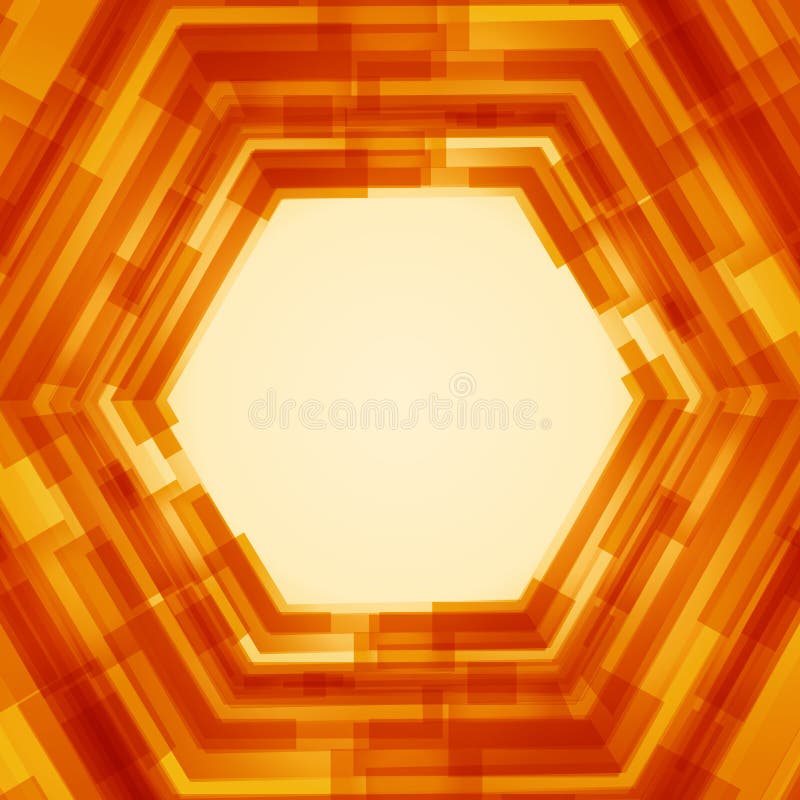 Abstract Polygon Text Layout of Orange Color Stock Vector ...