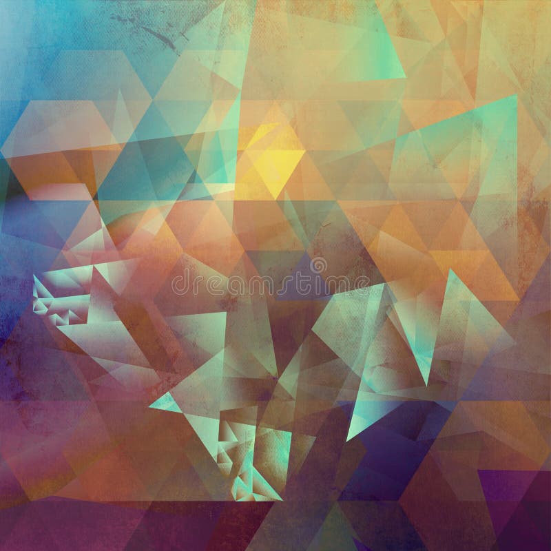 Abstract polygonal artwork stock illustration. Illustration of painted ...