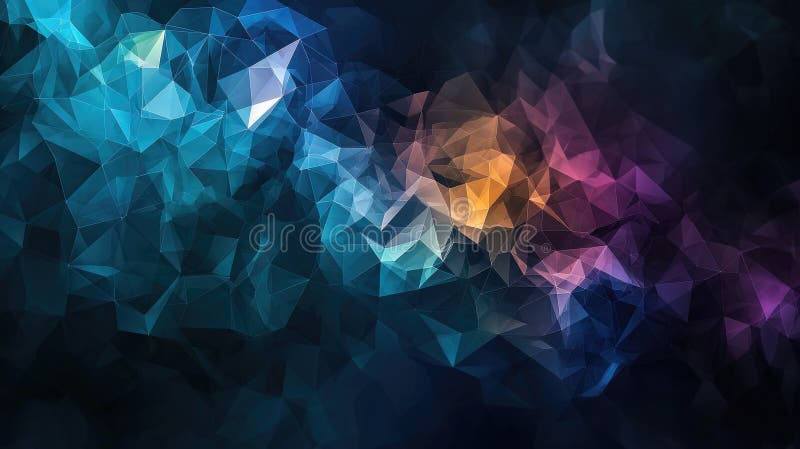 Abstract Polygonal Background, Abstract Black Crystal Background, Dark ...