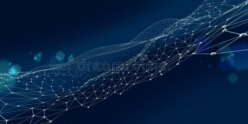 Abstract Polygonal Background. 3D Rendered Surface in Perspective Stock ...