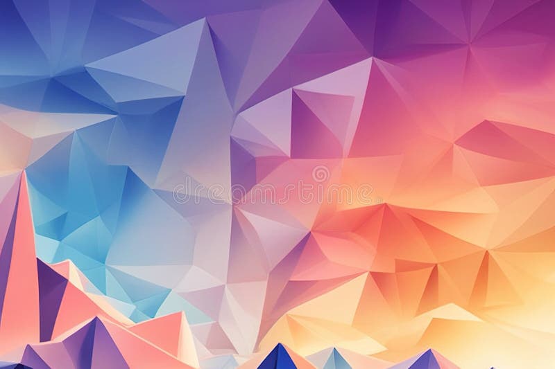 Abstract Polygonal Background of Different Color Figures. Template for ...