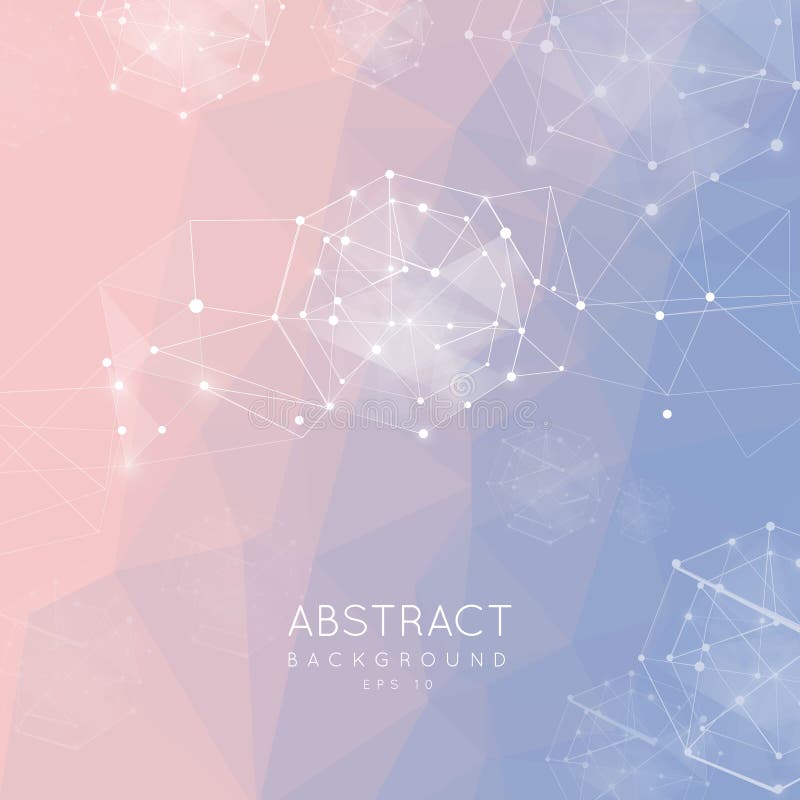 Abstract Polygonal Background. Low Poly Design Connecting Dots a Stock ...