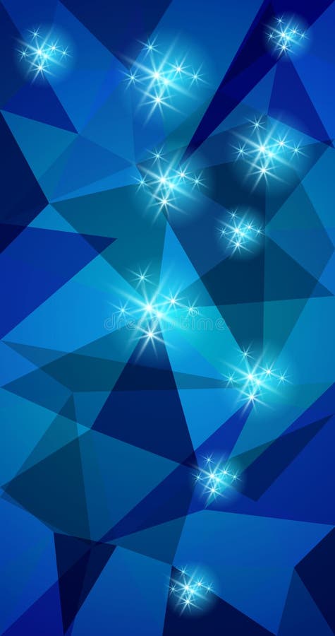 Abstract Polygonal Background with Stars Stock Vector - Illustration of ...