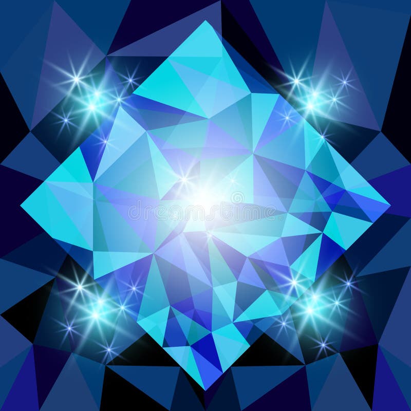 Abstract Polygonal Background with Stars Stock Vector - Illustration of ...