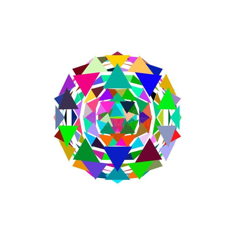 Abstract Polygonal Broken Sphere. 3d Vector Colorful Illustration Stock ...