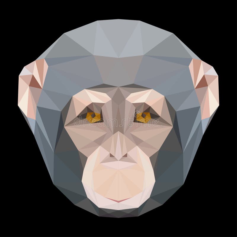 Polygonal Chimpanzees Stock Illustrations – 4 Polygonal Chimpanzees ...
