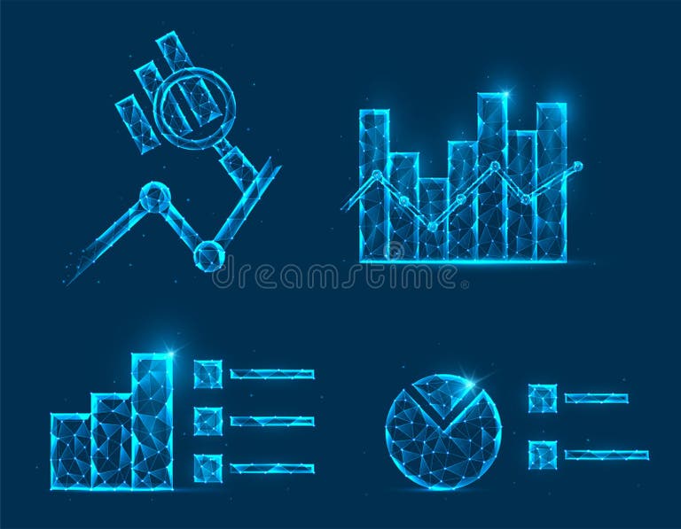 Abstract Polygonal Data Analysis Vector Illustration Stock Illustration ...