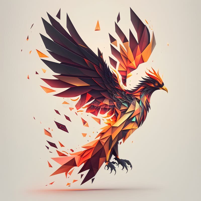 Abstract Polygonal Eagle in Low Poly Style. Vector Illustration Stock ...