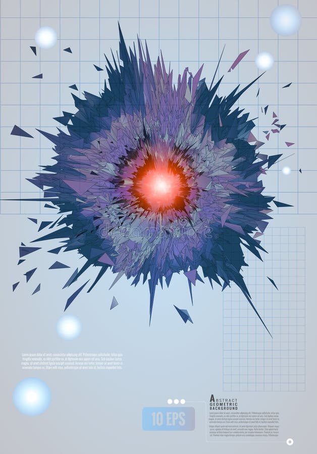 Abstract Polygonal Explosion Graphic Illustration Stock Vector ...