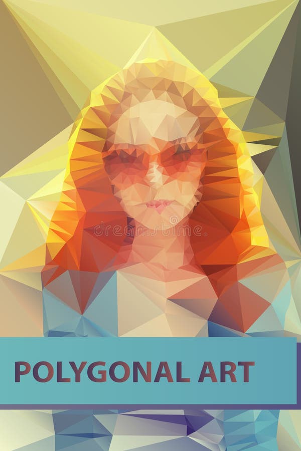 Abstract Polygonal Face. Triangles Portrait for Stock Vector ...