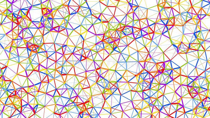 Abstract Polygonal Fractal Structure, 3d Render Stock Illustration ...