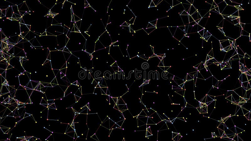 Abstract Polygonal Fractal Structure, 3d Render Stock Illustration ...