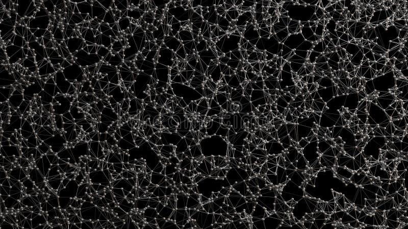 Abstract Polygonal Fractal Structure, 3d Render Stock Illustration ...