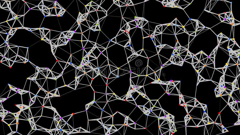 Abstract Polygonal Fractal Structure, 3d Render Stock Illustration ...