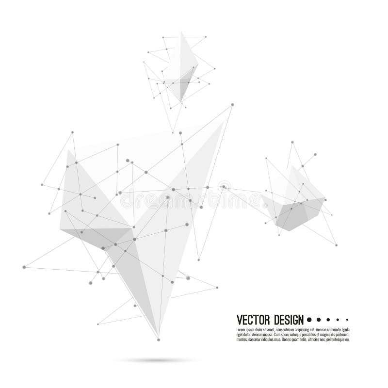 Abstract Polygonal Geometric Shape Stock Illustration - Illustration of ...