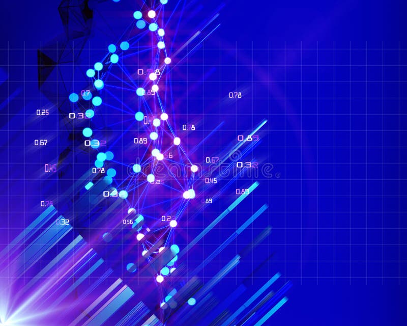 Grid glow in space stock illustration. Illustration of motion - 23576395