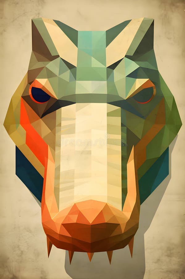 Abstract Polygonal Head of a Camel in Low Poly Style Stock Illustration ...