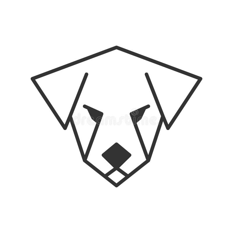 Abstract Polygonal Head of a Dog. Geometric Linear Dog. Vector Stock ...