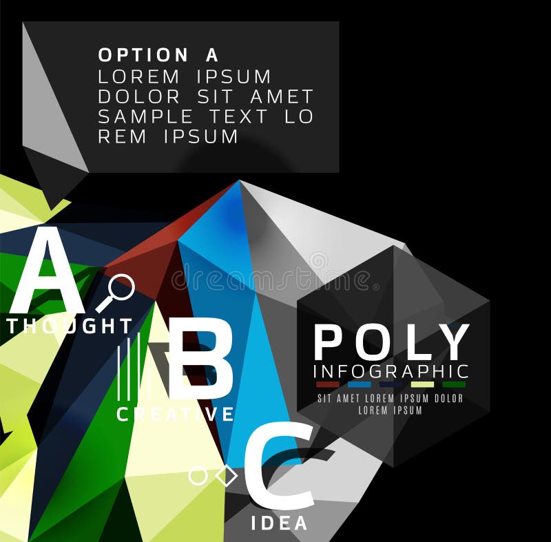 Abstract Polygonal Infographics Stock Vector - Illustration of ...