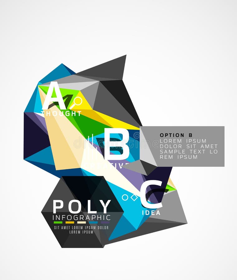 Abstract Polygonal Infographics Stock Vector - Illustration of ...